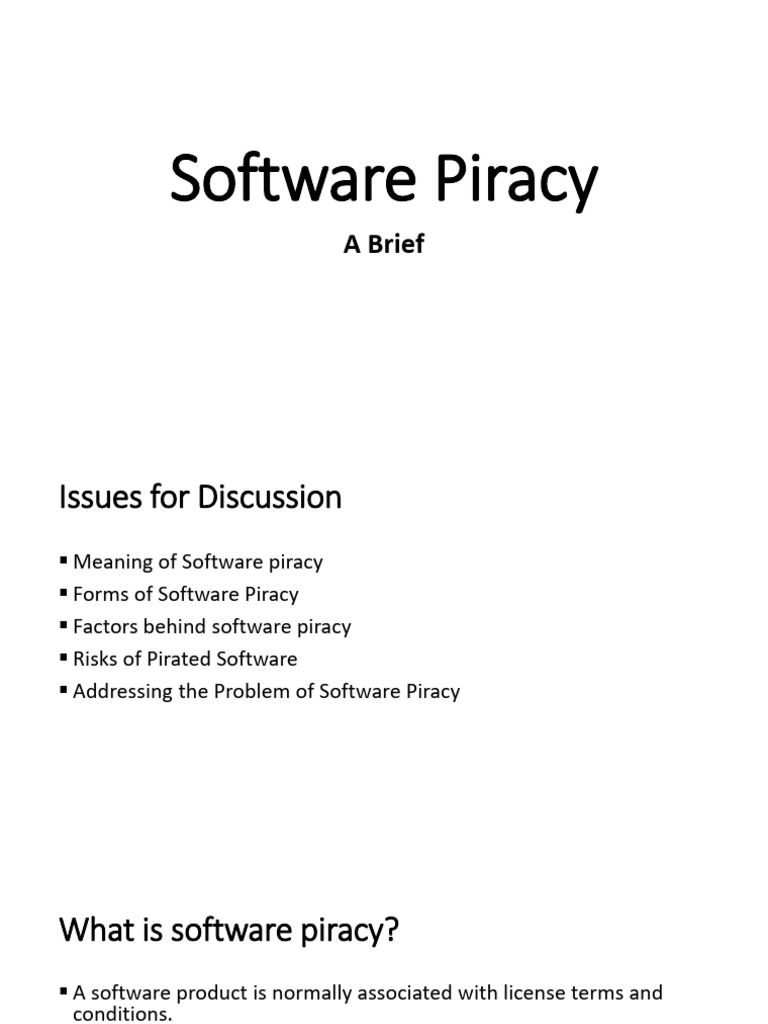 Lecture04 - Software Piracy - 033423 - 033708 | PDF | Copyright Infringement | Computer Security