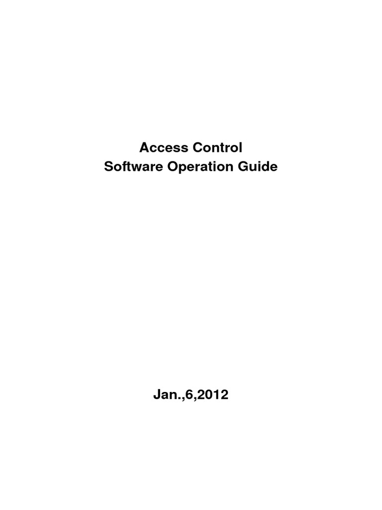 Access Control Panel Software Manual (DC01-02-04-TCP) | PDF | Access ...