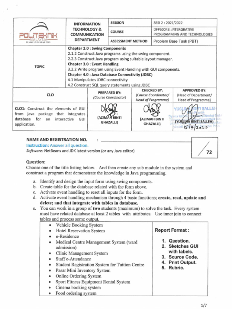 DFP50043 PBT (CHP 2 CHP 3 CHP 4) - TTGN | PDF