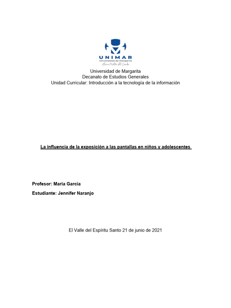 MODELO DE PORTADA (1 (2) | PDF | Adolescencia | Dormir