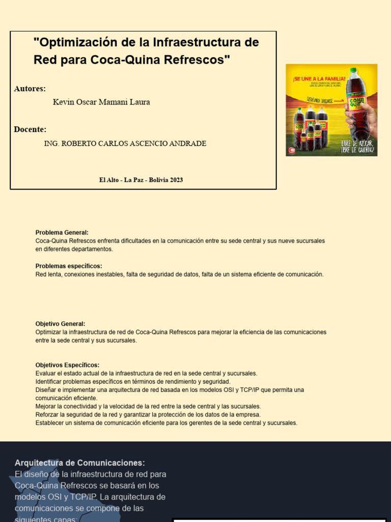 Coca-Quina Refrescos | PDF | Red de computadoras | Modelo osi