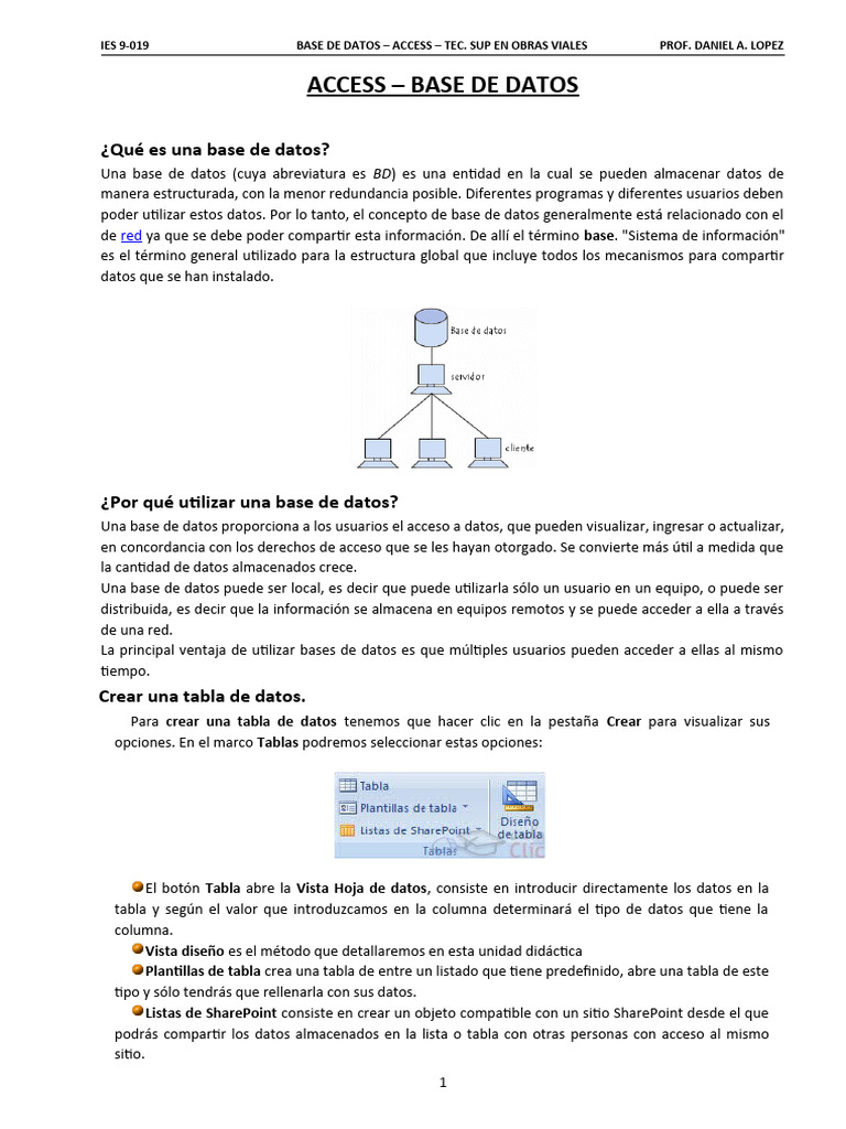 MICROSOFT ACCESS | Descargar gratis PDF | Bases de datos | Ventana (informática)