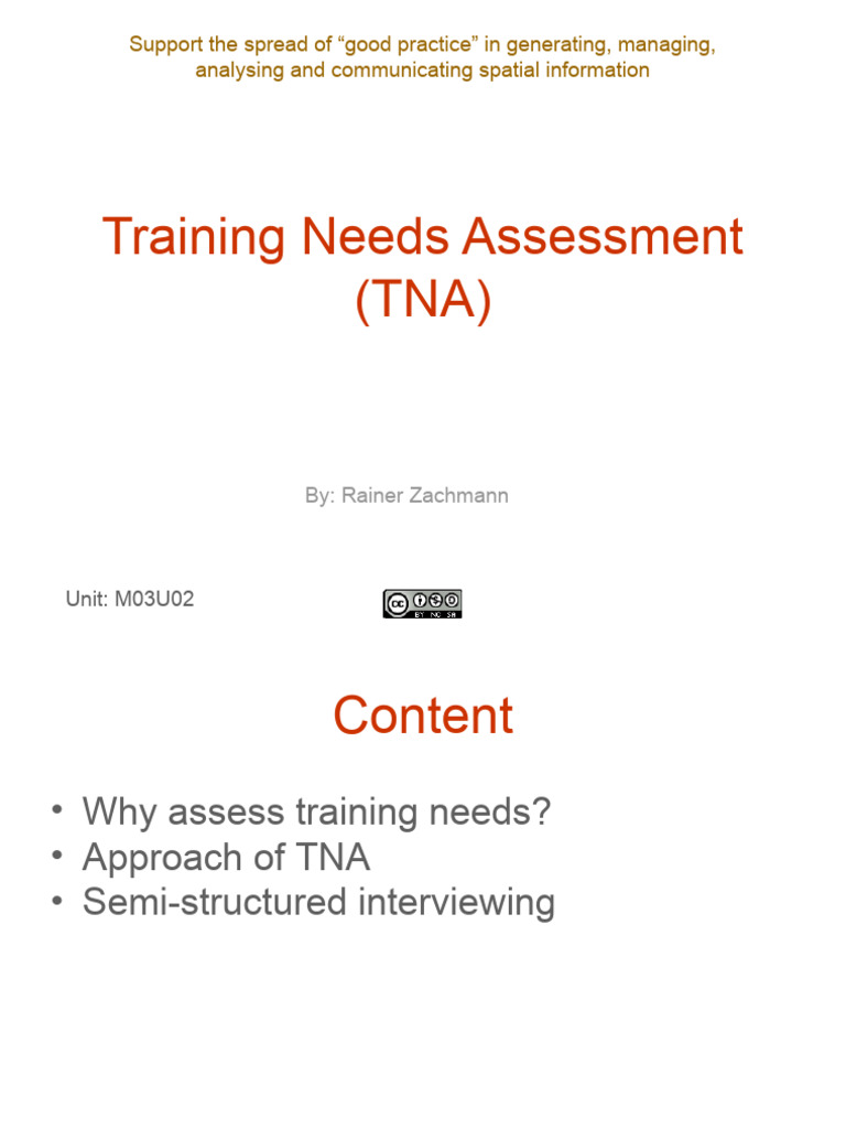 M03U02 PPT Training Needs Assessment | PDF | Needs Assessment | Information