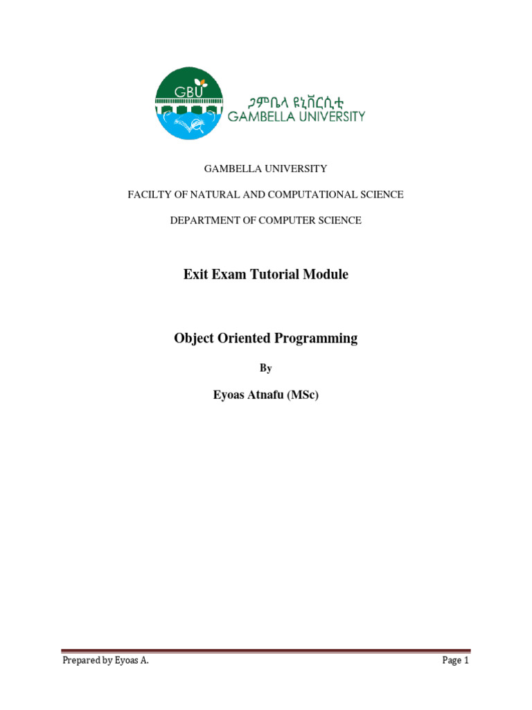 All In One Oop Pdf Programming Constructor Object Oriented