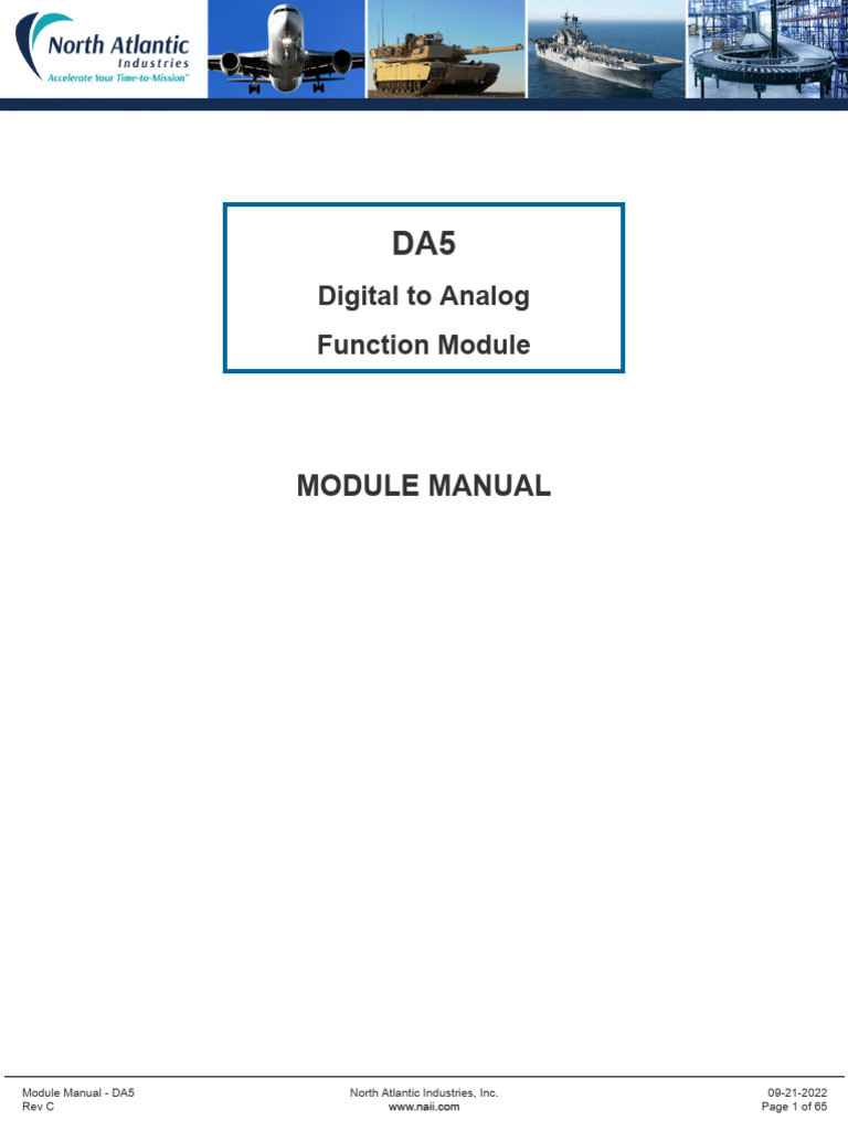 Module Manual - DA5 | PDF | Digital To Analog Converter | Computing