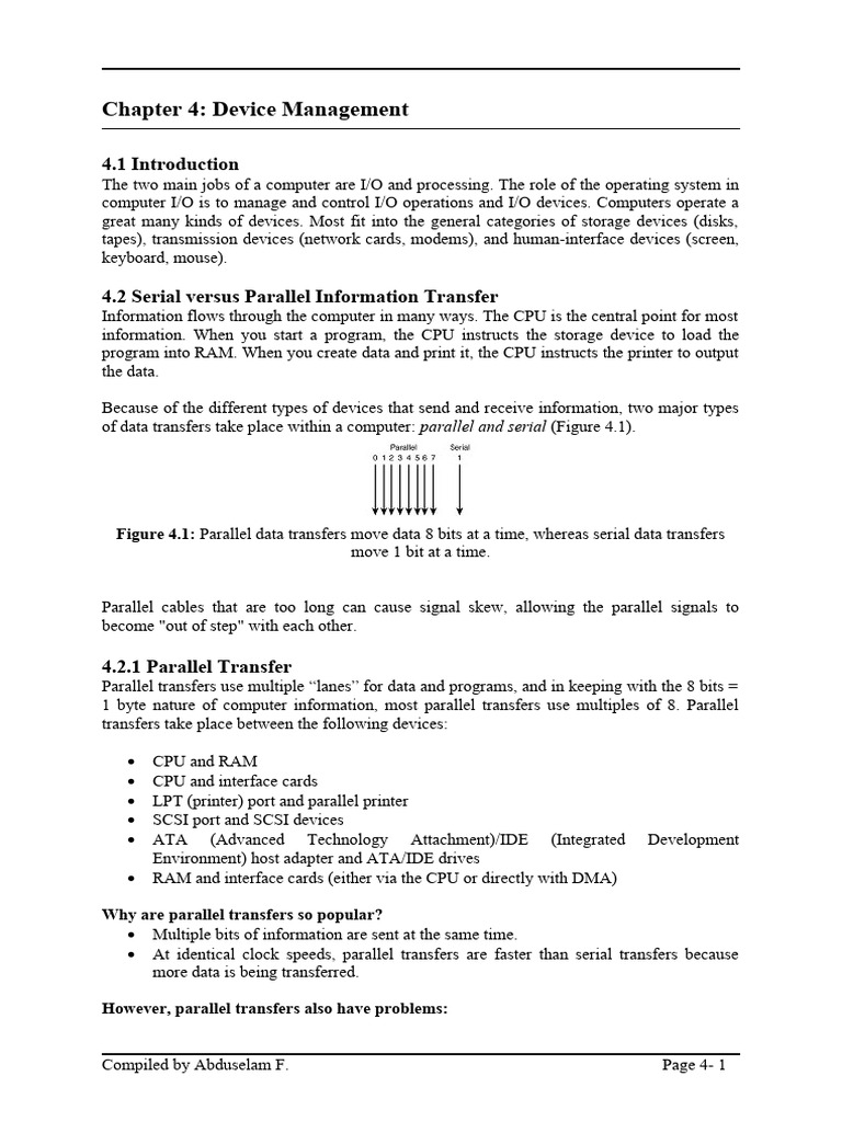 Chapter Os DSTV 4-1 | PDF | Input/Output | Operating System