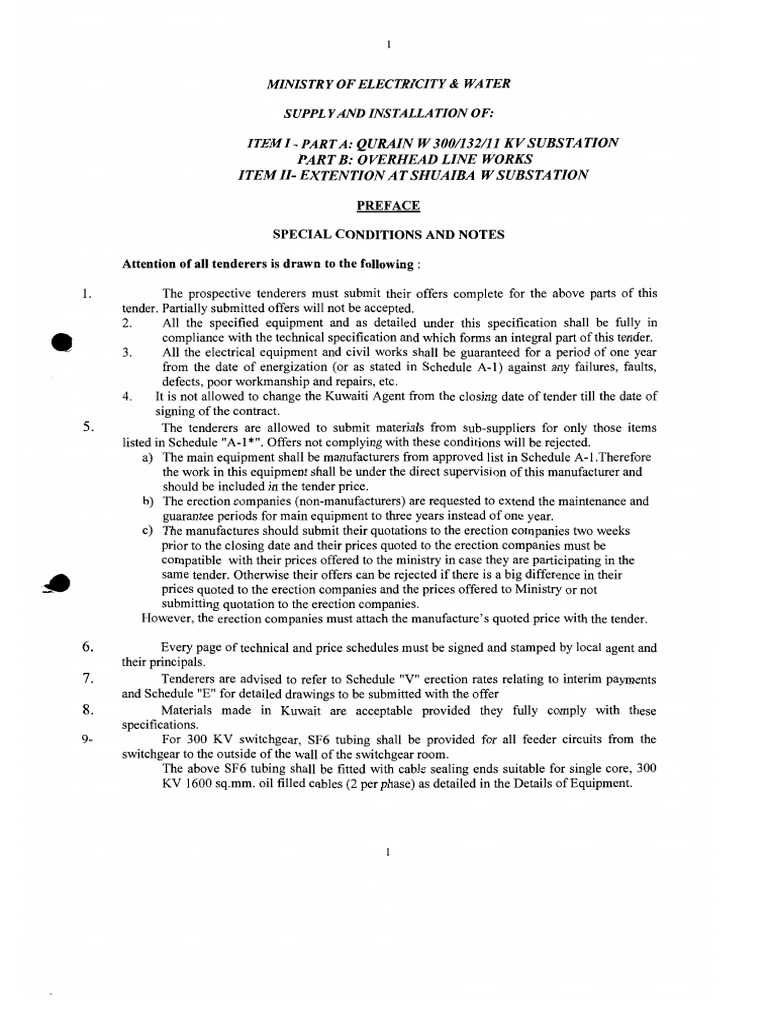 300kV SS Spec - Qurain W | PDF