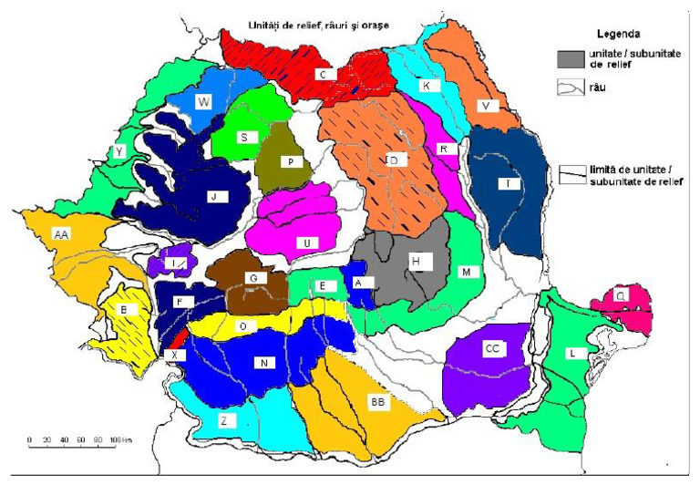 Harta Relief Romania 2021-2022 | PDF