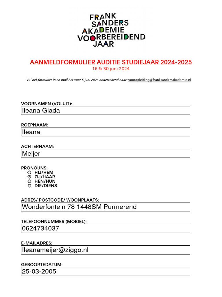 Aanmeldformulier-Voorbereidend-Jaar-FSA-2024-2025-DEF | PDF