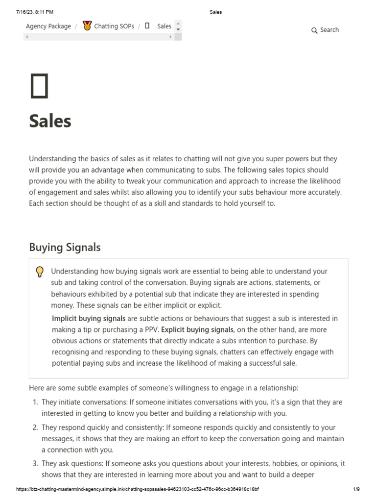 Sales | PDF | Behavior | Communication