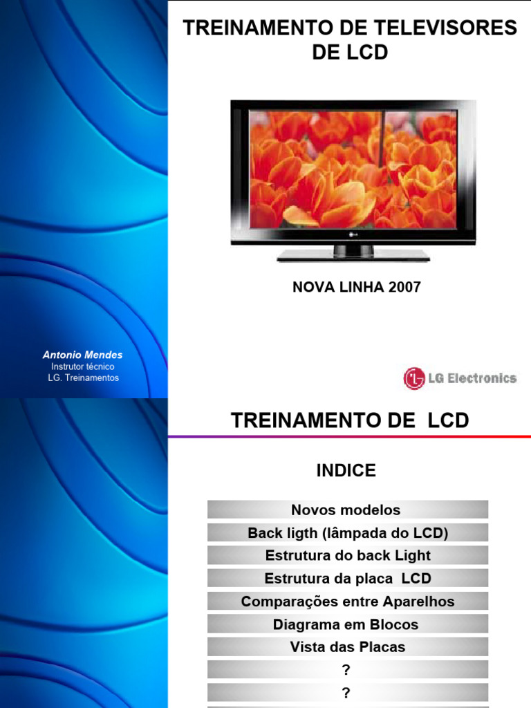 TREINAMENTO DE TELEVISORES DE LCD | Download grátis PDF | Visor de ...