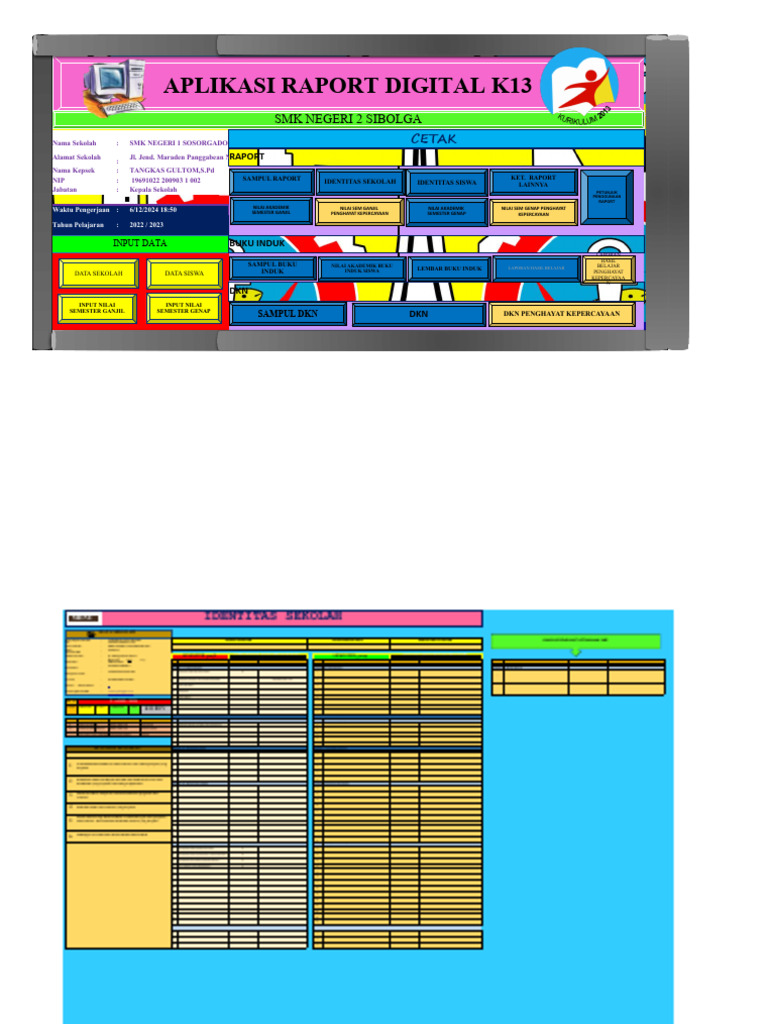 Rapor Penilaian Xi Tkro | PDF