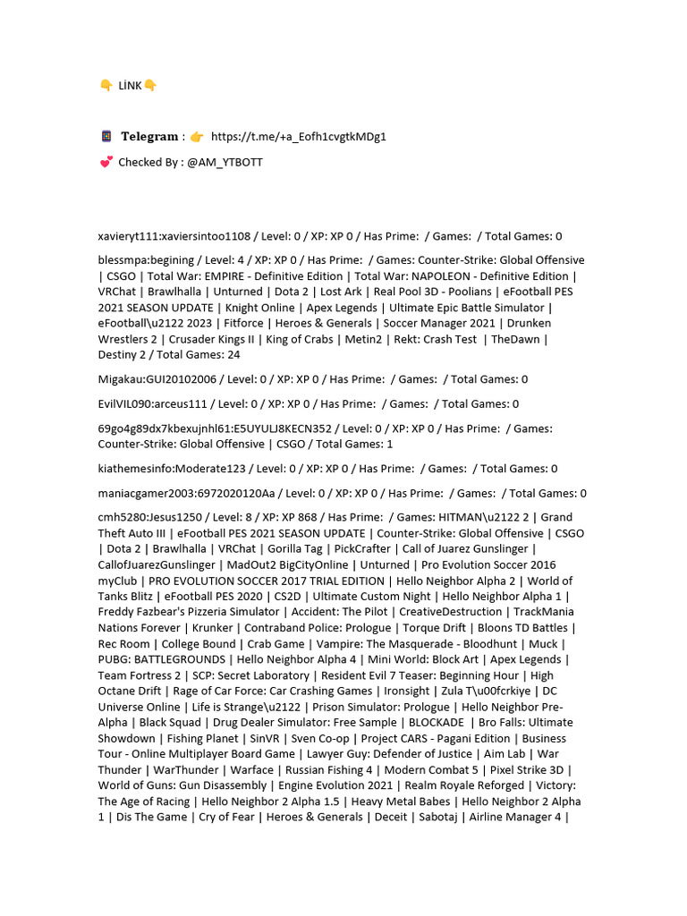 Steam Accounts | PDF