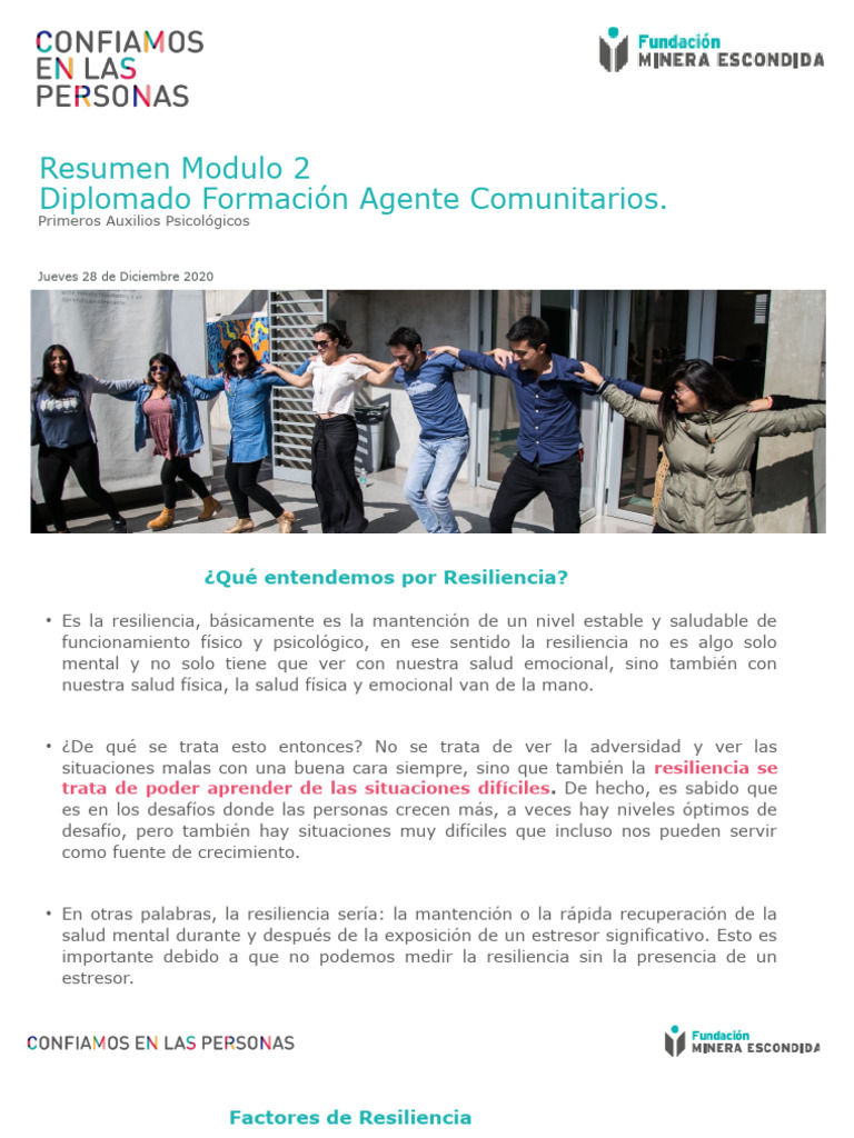 Repaso Prueba Modulo 2 Final | PDF | Resiliencia psicológica | Estrés (biología)