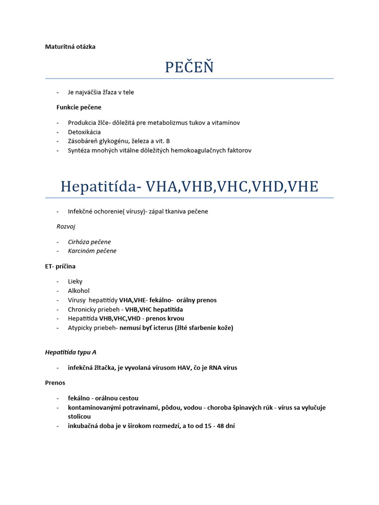 Maturitná Otázka ZKC 1 | PDF