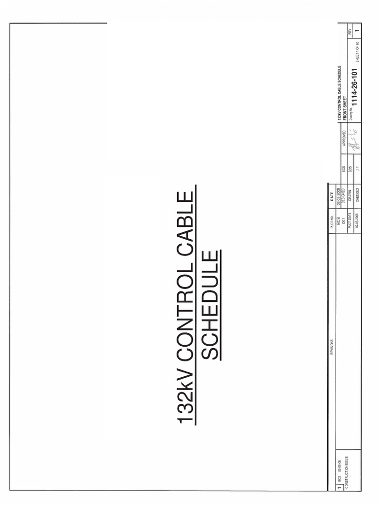 Control Cable Schedule | PDF | Mains Electricity | Transformer
