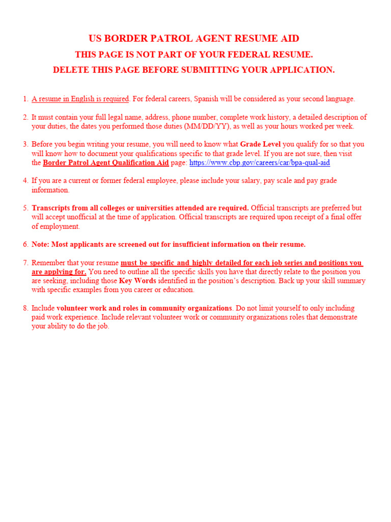 Federal Resume Template | PDF | Résumé