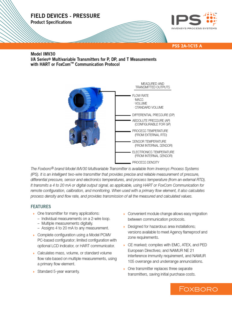 FM - Flow Meter, Transmitter, IMV30 | Download Free PDF | Flow ...