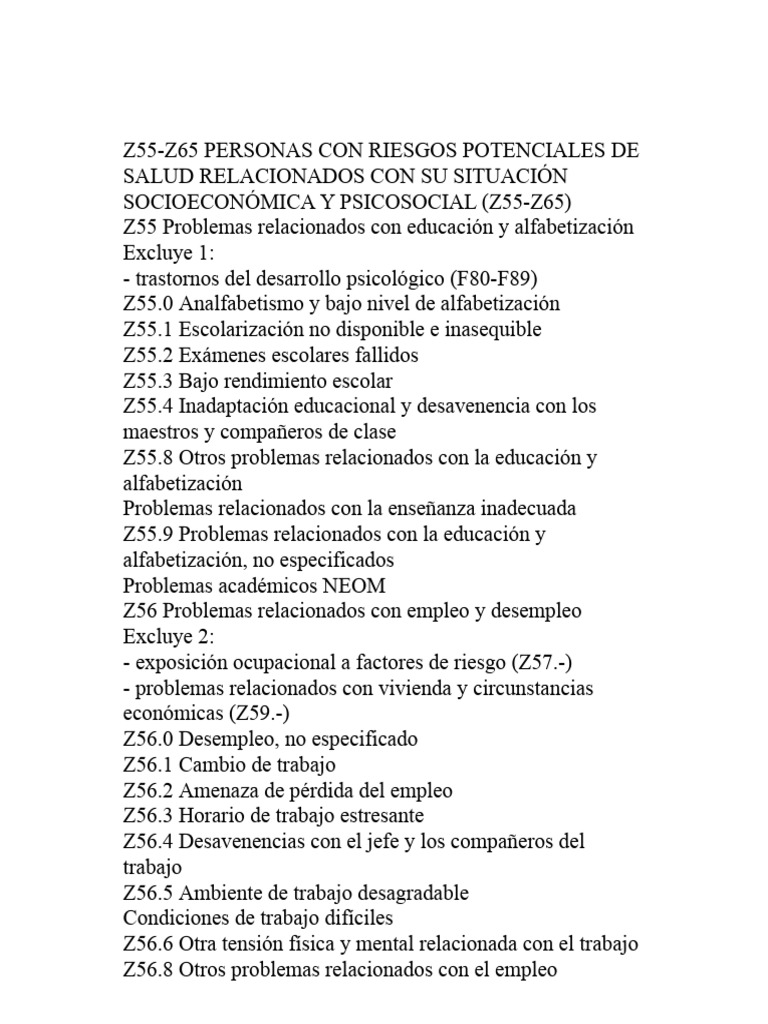ALGUNOS CÓDIGOS Z Vinculados Con Salud Mental | Descargar gratis PDF | Abuso infantil | Familia