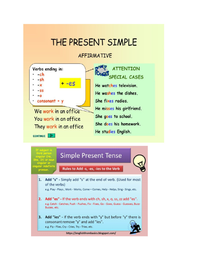 Simple Presente Bachillerato | PDF