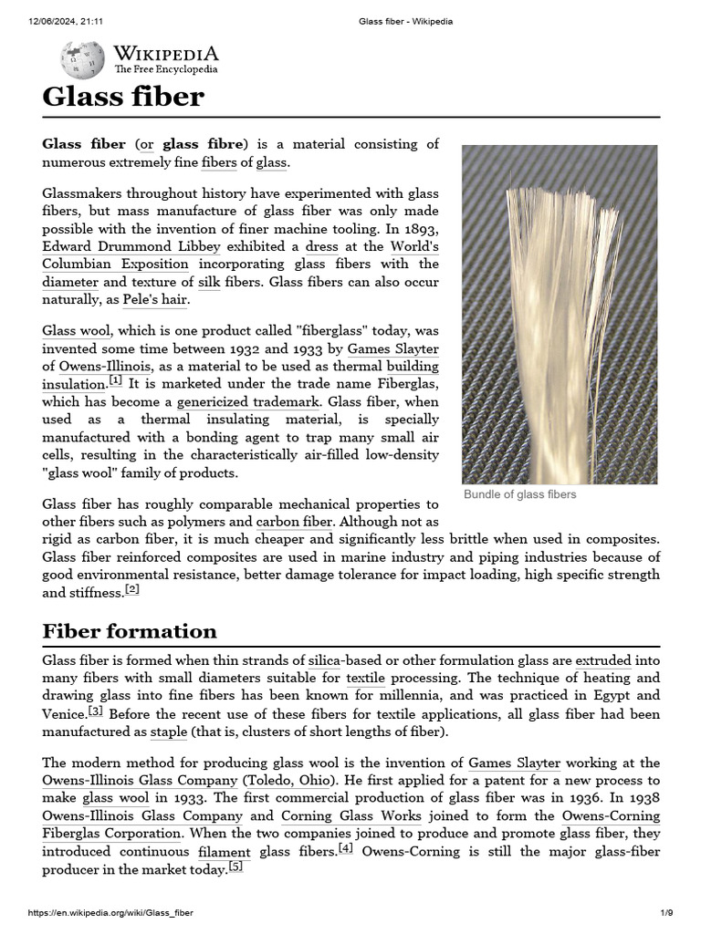 Glass Fiber | PDF | Fiberglass | Glasses