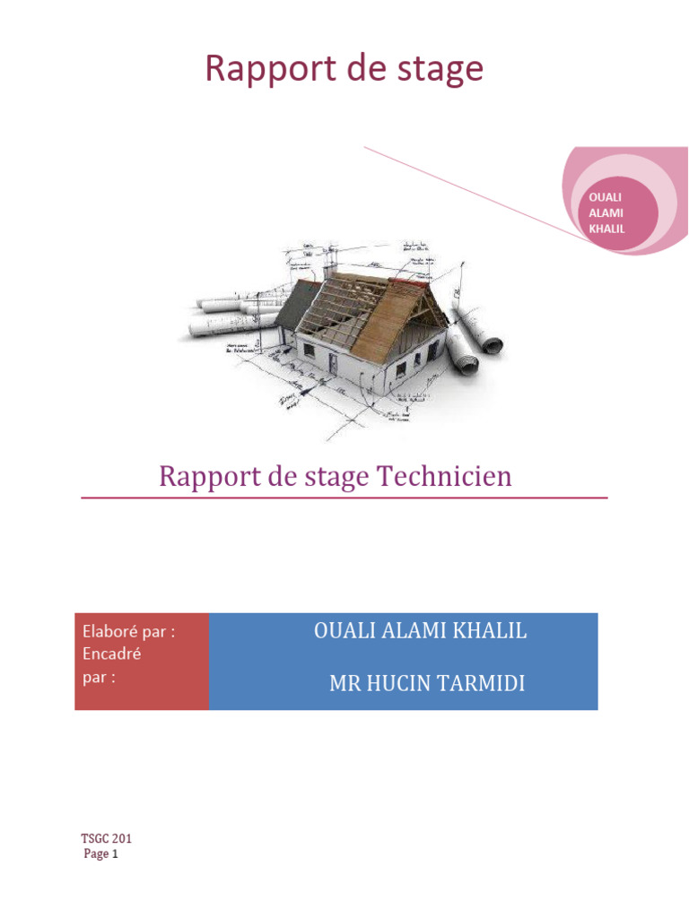 Rapport de stage TSGC par Khalil Alami | PDF | Béton | Ingénierie civile