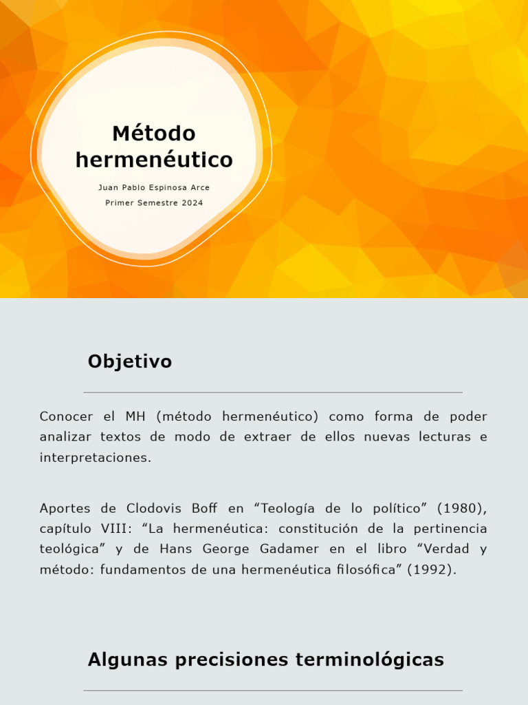 MÃ©todo Hermenã©utico | PDF | Hermenéutica