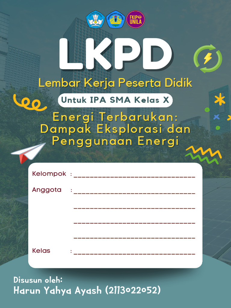 LKPD Kelas X Energi Terbarukan Dampak Eksplorasi Dan Penggunaan Energi | PDF
