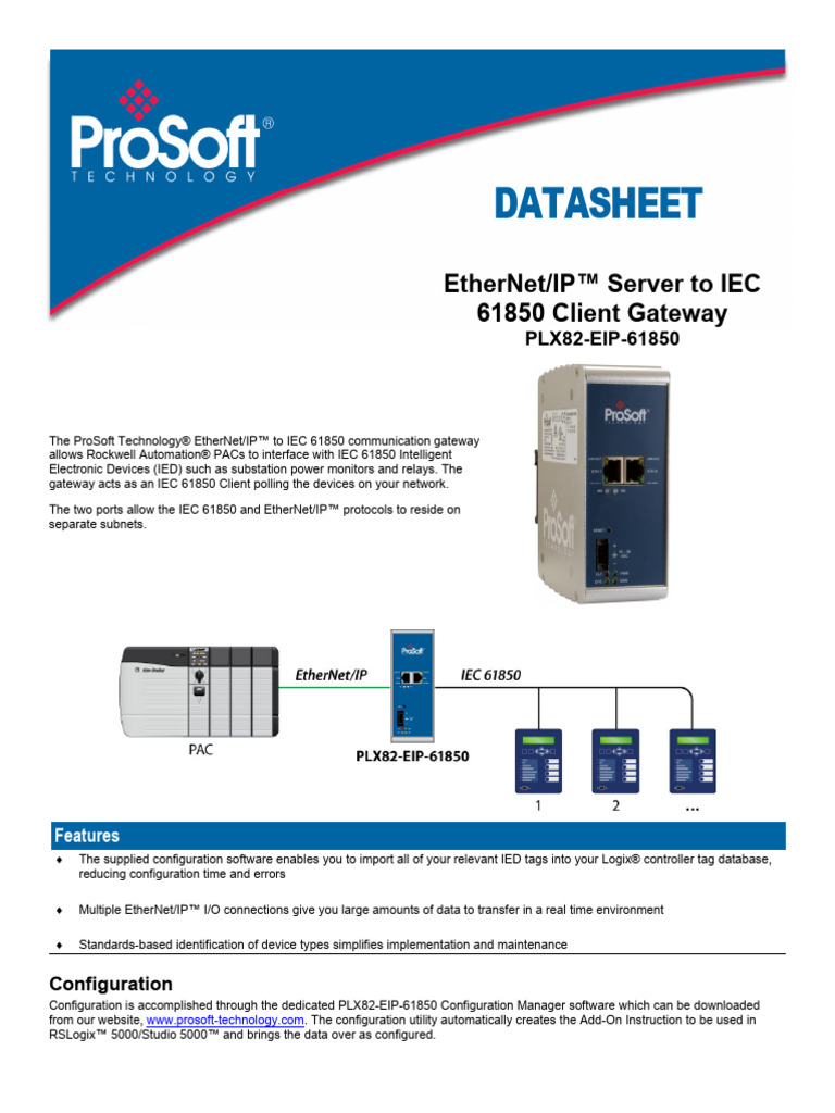 PLX82 EIP 61850 - Datasheet | PDF | Computer Network | Network Architecture