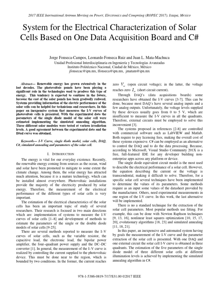 Electrical | PDF | Photovoltaics | Solar Cell