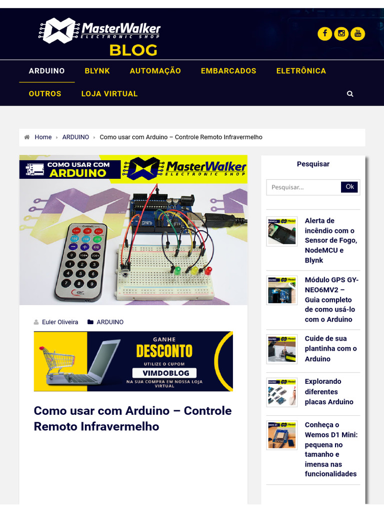Controle Remoto Infravermelho com Arduino | PDF | Arduino | Diodo ...