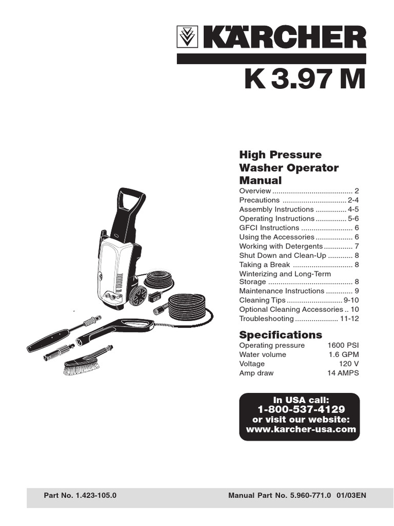 5960-7710.pdf Karcher Manual | PDF | Washing Machine | Electrical Connector
