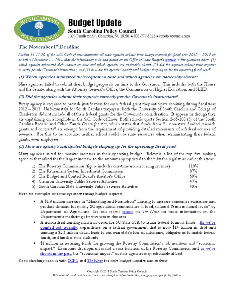 Budget Update | PDF | Government Budget Balance | Budget