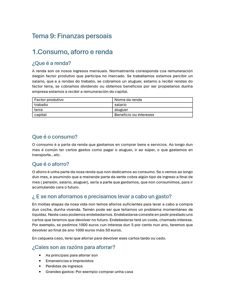 Resumen Tema 9 | PDF