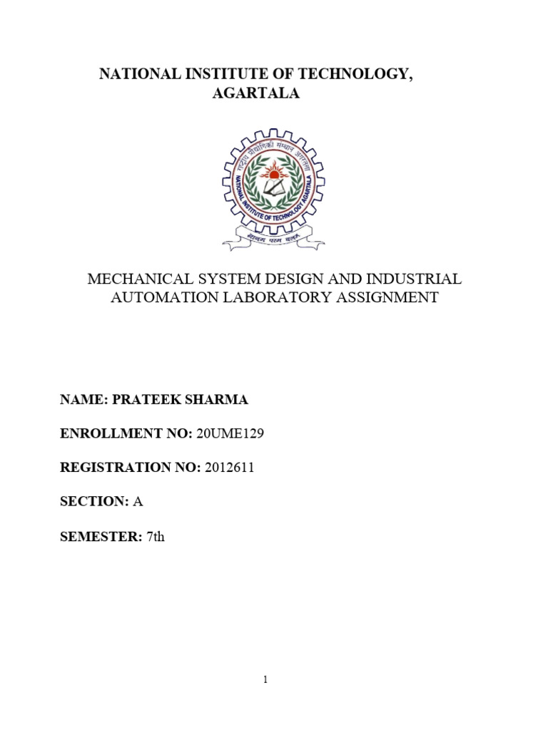 MSD Lab Report 20ume024 | PDF | Kinematics | Acceleration