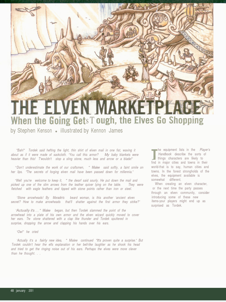 Commerce Elfe v3.0 (En VA) | PDF | Elf (Dungeons & Dragons)