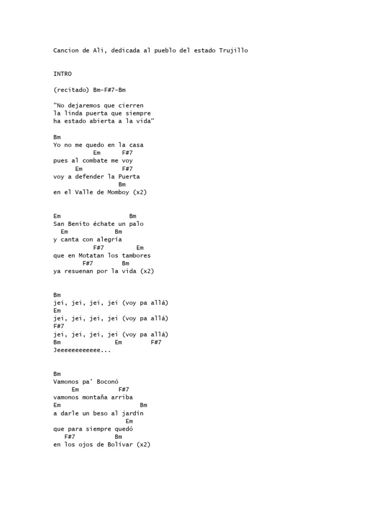 Cancion de Ali la puerta | PDF