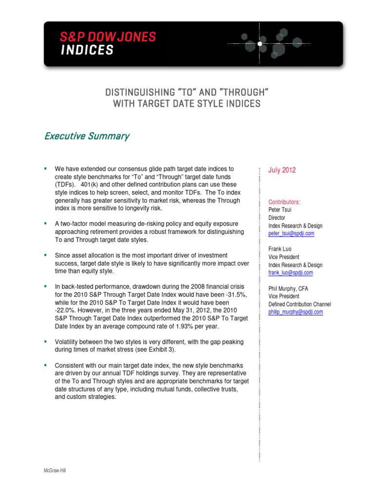 Target Date Style To Through 201207 | PDF | Stock Market Index | Investing