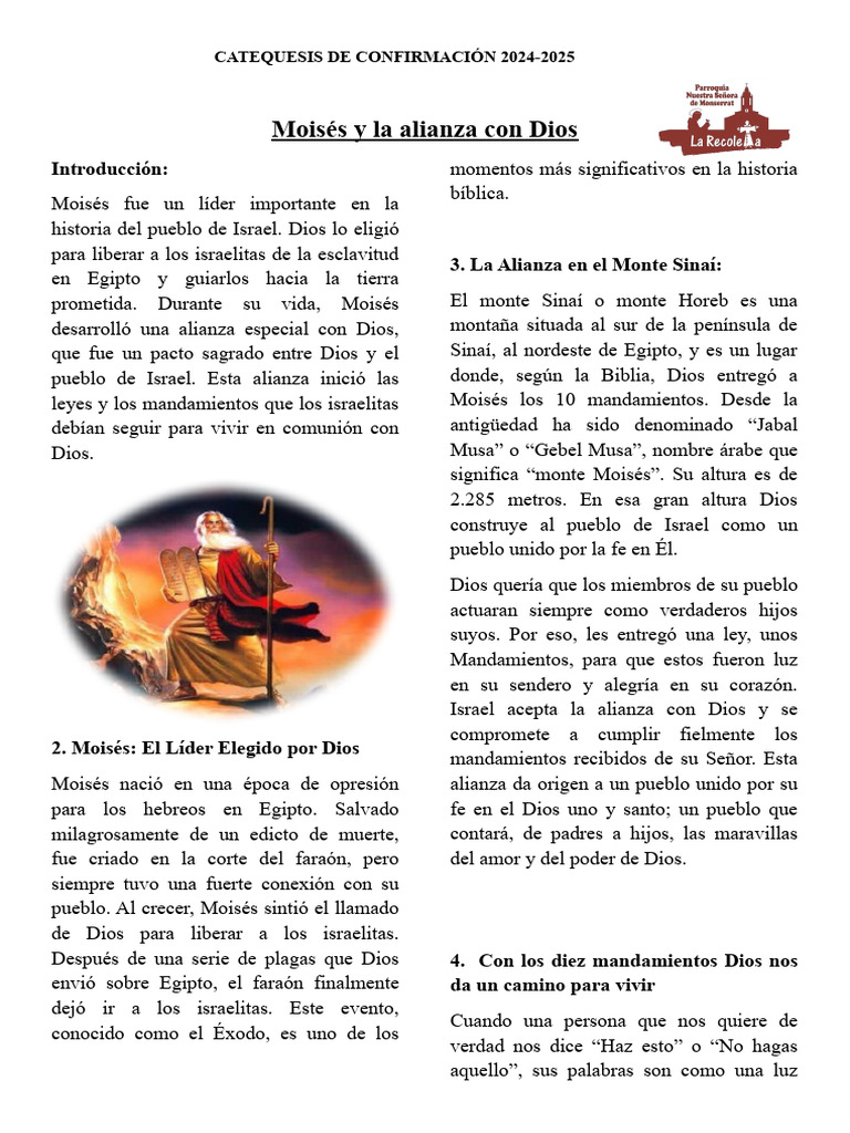 Moises y La Alianza Con Dios | PDF | Moisés | Creencia religiosa y doctrina