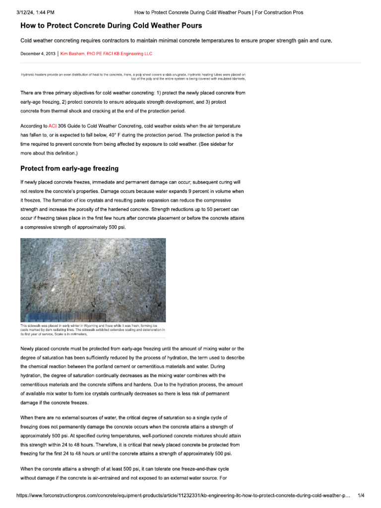 How To Protect Concrete During Cold Weather Pours - For Construction ...