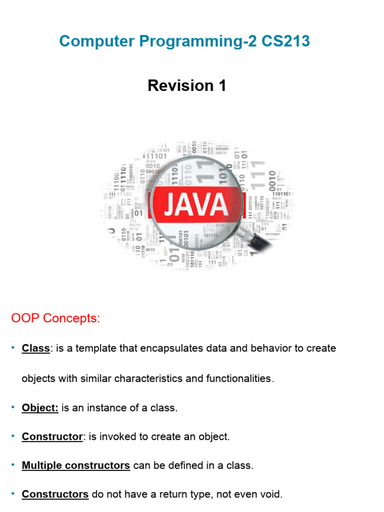 Revision 1 Pdf Method Computer Programming Inheritance Object Oriented Programming