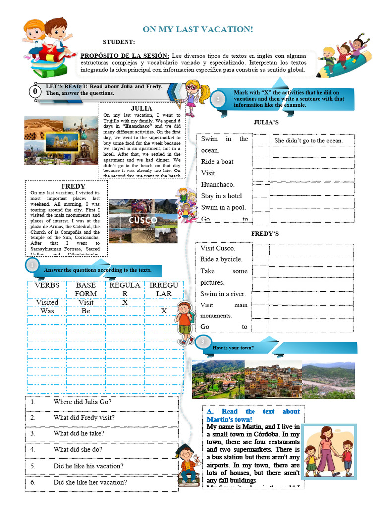 Vacation Activities and Town Descriptions | PDF