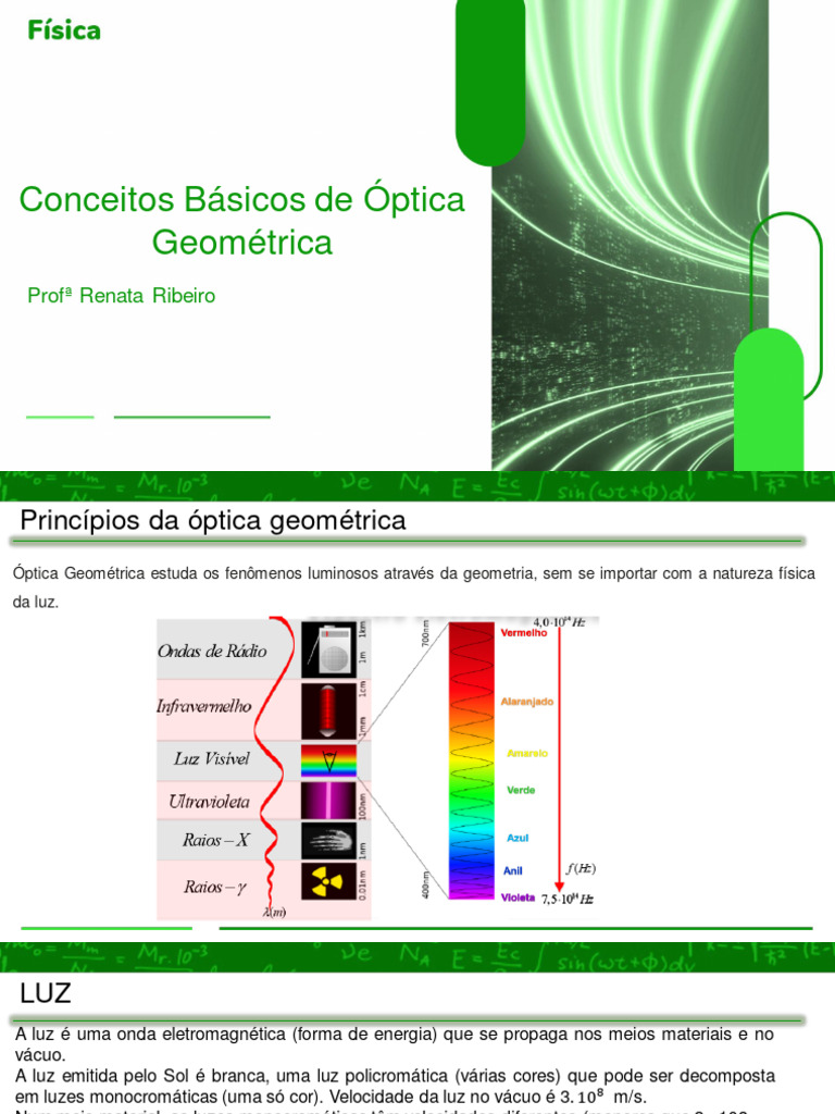 Conceitos Basicos Da Optica Geometrica | PDF | Luz | Reflexão (Física)