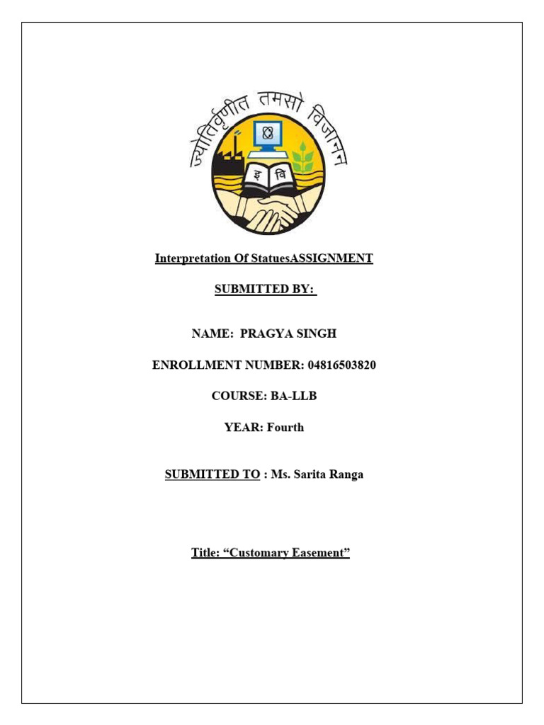 Property Law Research Paper | PDF | Easement | Property Law