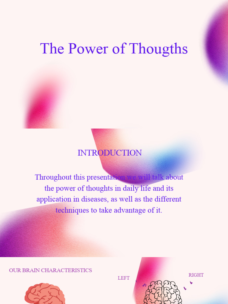 Power of Thoughts | Download Free PDF | Thought | Optimism