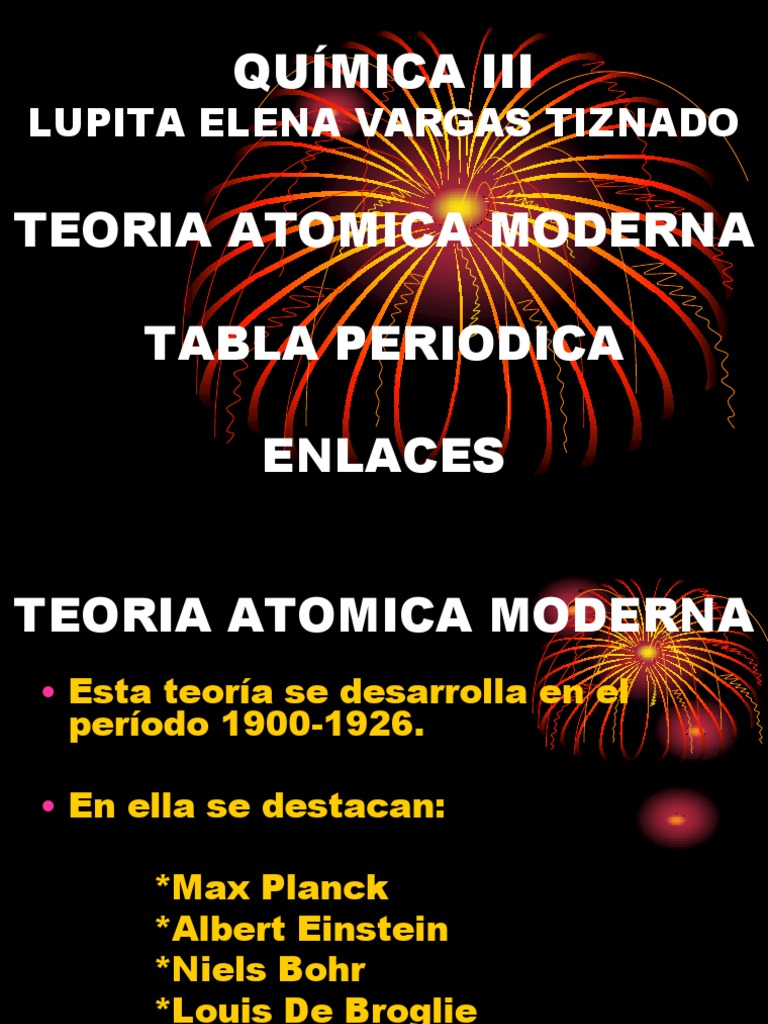 Teoría Atómica Moderna-1 | PDF | Configuración electronica | Átomos