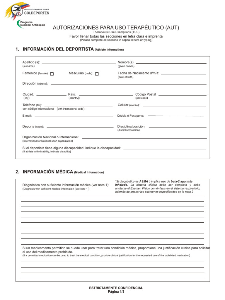 Formato AUT | PDF | Ciencias de la Salud | Especialidades Medicas