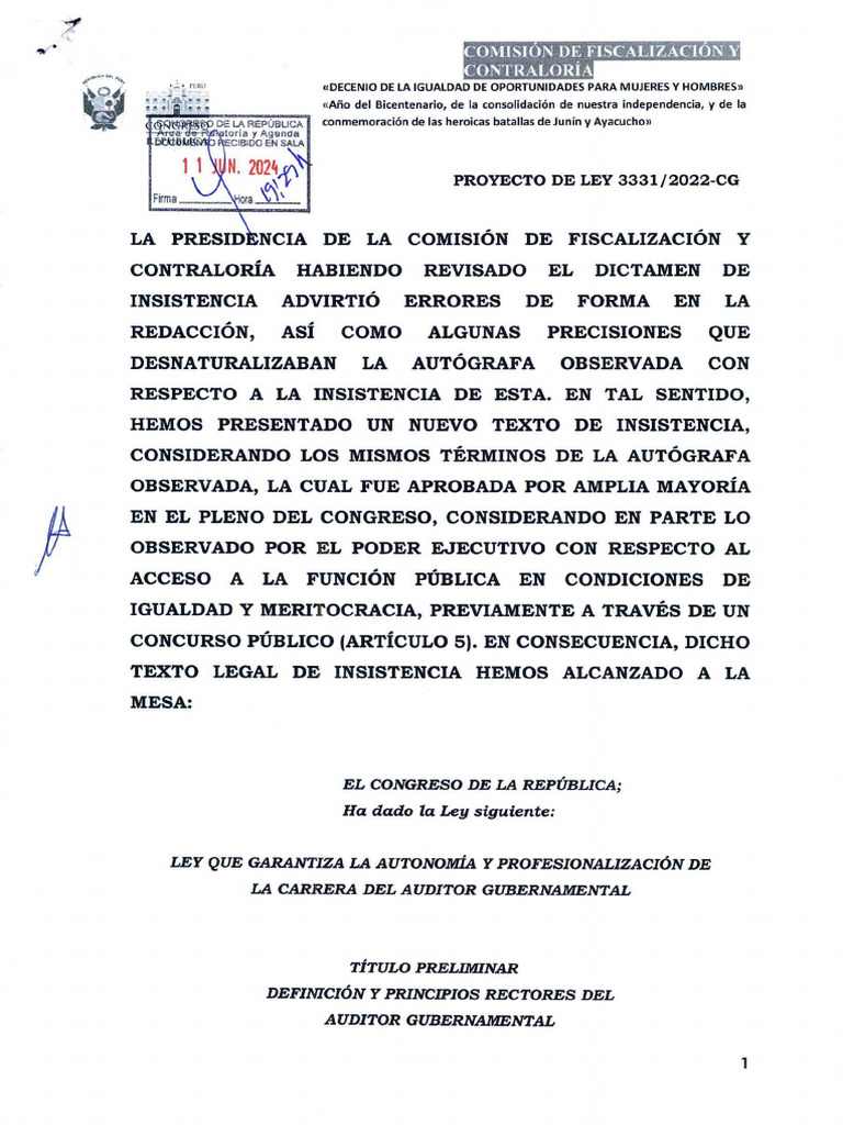 PL 3331 (Nuevo Texto Insistencia) | PDF