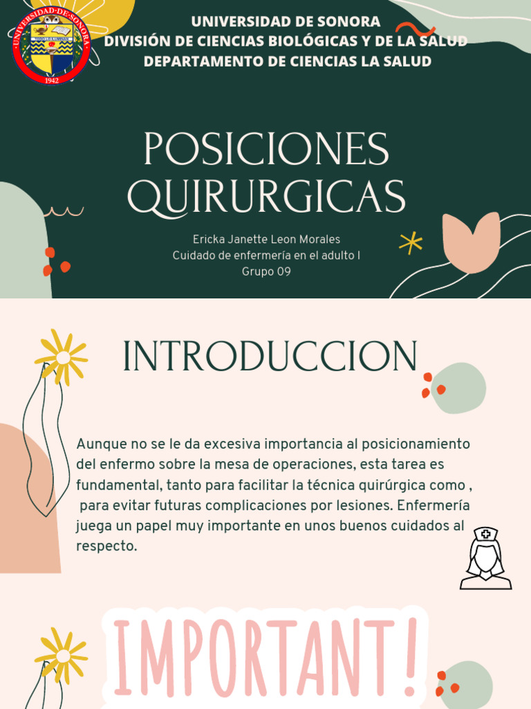Posiciones Quirúrgicas | PDF | Cirugía | Abdomen