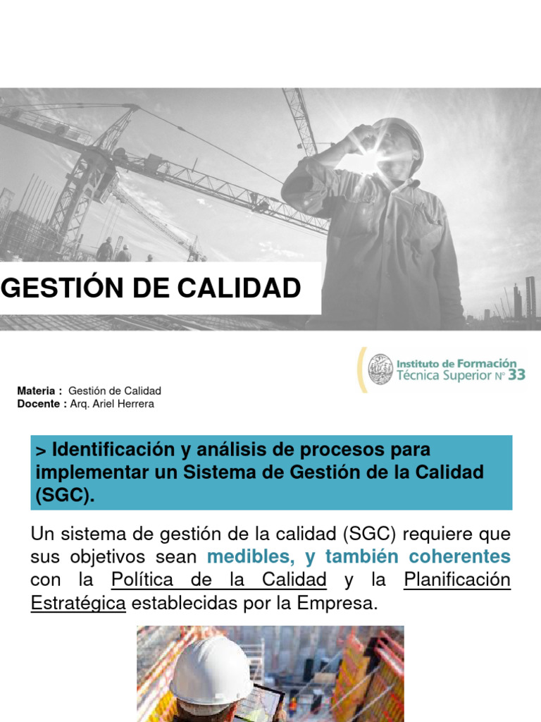 6_GESTION de CALIDAD_Identificación y Análisis de Procesos (SGC). | PDF ...
